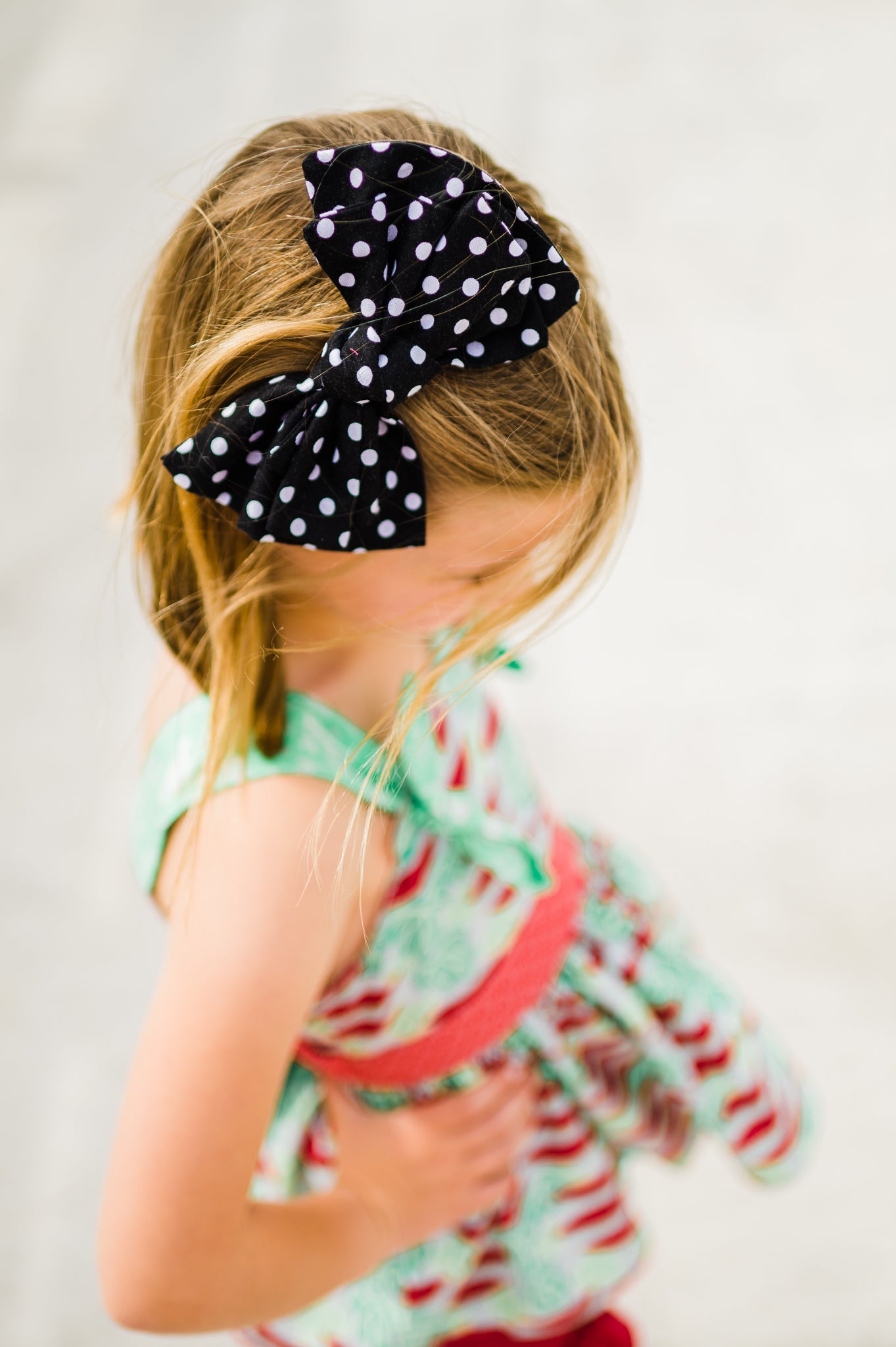 Black Polka Dot Bow