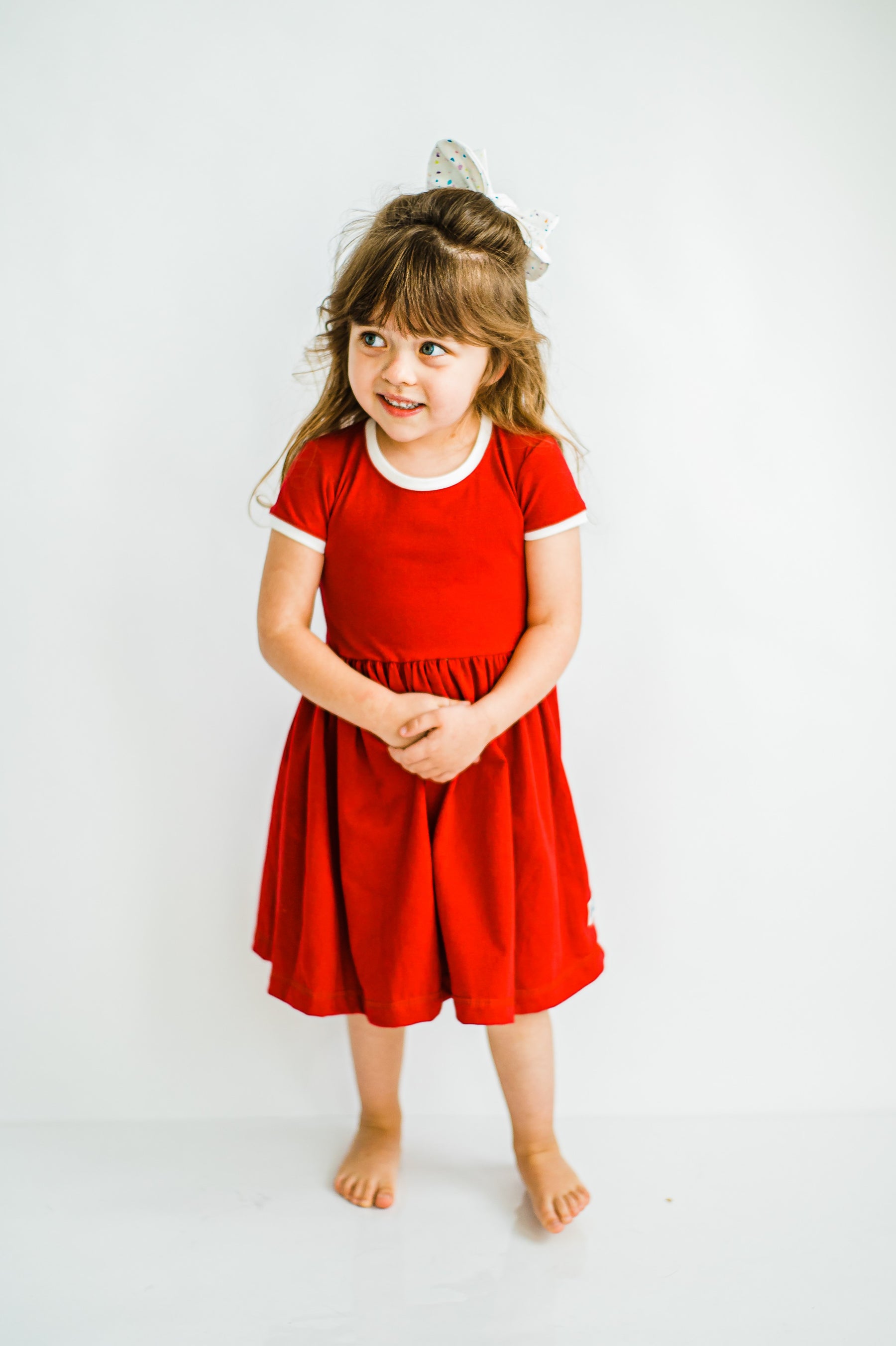 Ruby Red Cap Lap Dress (ships in two weeks)